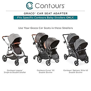 Contours Infant Car Seat Adapter for Contours Strollers, Fits Graco Infant Car Seats into Select Contours Baby Strollers