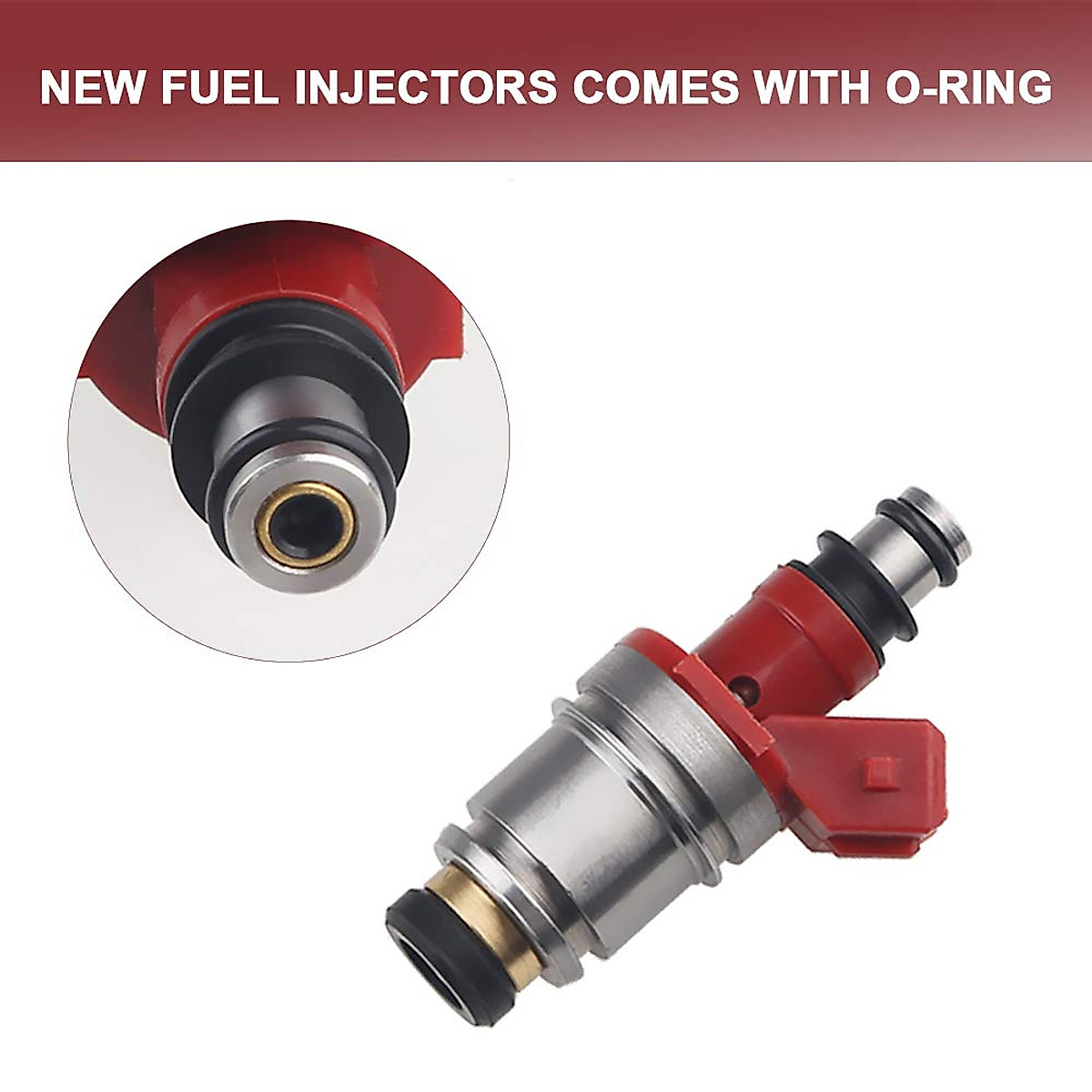 JDMON Compatible with Fuel Injectors Nissan Pickup D21 2.4L replace 1990-1994 16600-86G00 1660086G00 4pcs