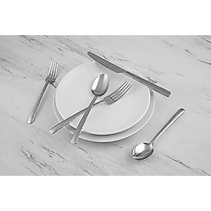 Cambridge Silversmiths Henrietta Hammered Mirror 20-Piece Flatware Set