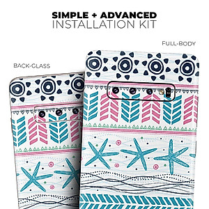 DesignSkinz Jumping Fish Repeating Pattern Protective Vinyl Decal Wrap Skin Cover Compatible with The Samsung Galaxy S20 (Screen Trim & Back Glass Skin)