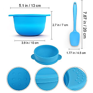 Wax Warmer Replacement Spare -Silicone Bowl - Silicone Spatula Kit, Nonstick Wax, Easy Clean Reusable, Hair Removal Waxing Kit Accessories