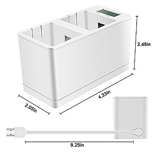 Feirsh Charger Station Gift for Arlo, Digital LED Screen Charging Station Compatible for Arlo Pro/Pro 2/Go Camera (No Batteries)