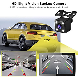 9" Single Din Car Stereo with Apple CarPlay, aboutBit Adjustable Multimedia Receiver with PhoneLink/Bluetooth/MIC/Dual USB/AM&FM Radio/USB & SD/Backup Camera/Steering Wheel Control