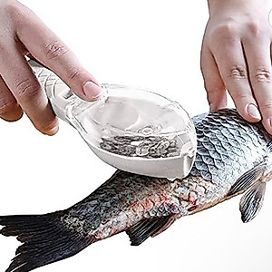 AG Fish Scaler Remover No Mess Fish Descaler Tool Fish Scraper Fast Cleaning Fish Skin Brush Cleaning Kit Easy to Use