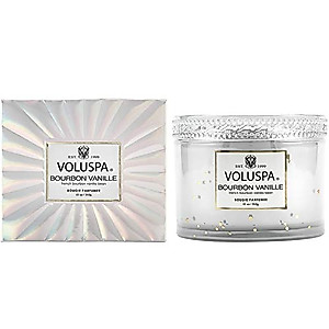 Voluspa Bourbon Vanille Candle | Corta Maison Boxed Glass | 11 Ounces | 45 Hour Burn Time | Vegan | Proprietary Coconut Wax and All Natural Wicks for a Cleaner Burn