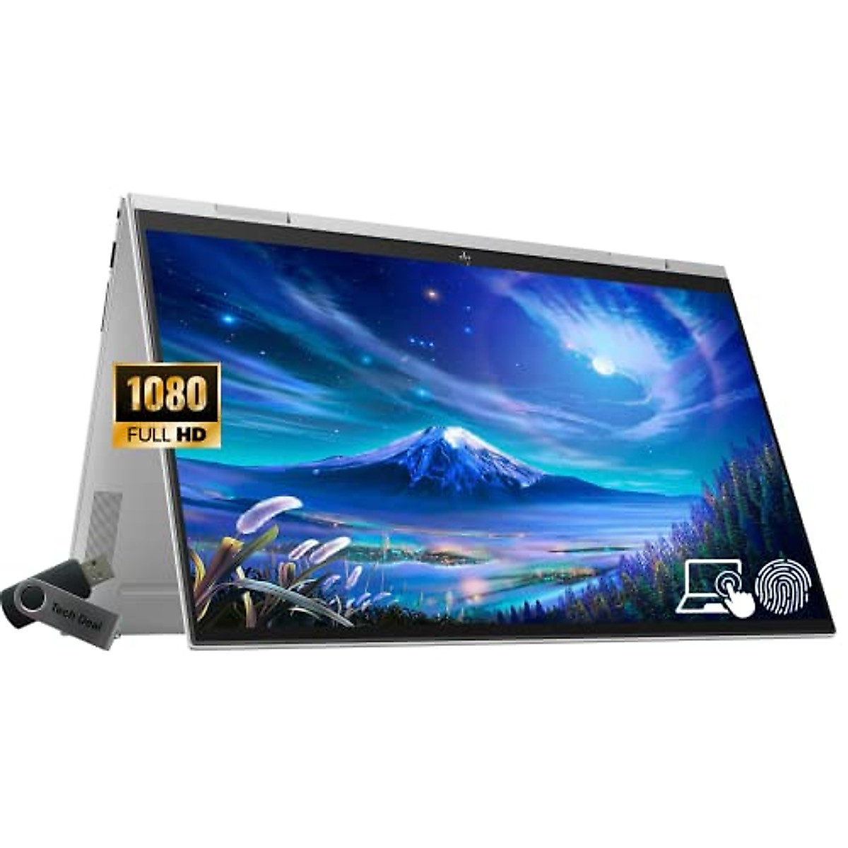 HP Envy x360 2-in-1 Convertible Business Laptop, 15.6inch FHD Touchscreen, Intel Core i5-1135G7, Windows 11 Pro, 12GB RAM 256GB SSD,Backlit Keyboard, Tech Deal USB Natural Silver 15-15.99 inches