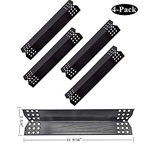 SafBbcue Replacement Stainless Steel Cooking Grid, Pipe Burner and Porcelain Steel Heat Plates Replacement Kit for Home Depot Nexgrill 720-0888, 720-0830H, 720-0830D Gas Grill Models