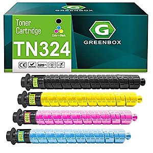 GREENBOX Remanufactured TN324 TN326 TN512 TN513 TN514 TN515 TN516 A8DA130 Toner Cartridge Replacement for Konica Minolta TN-324 for BizHub C258 C308 C368 Printers (28,000 Pages, KCMY, 4-Pack)