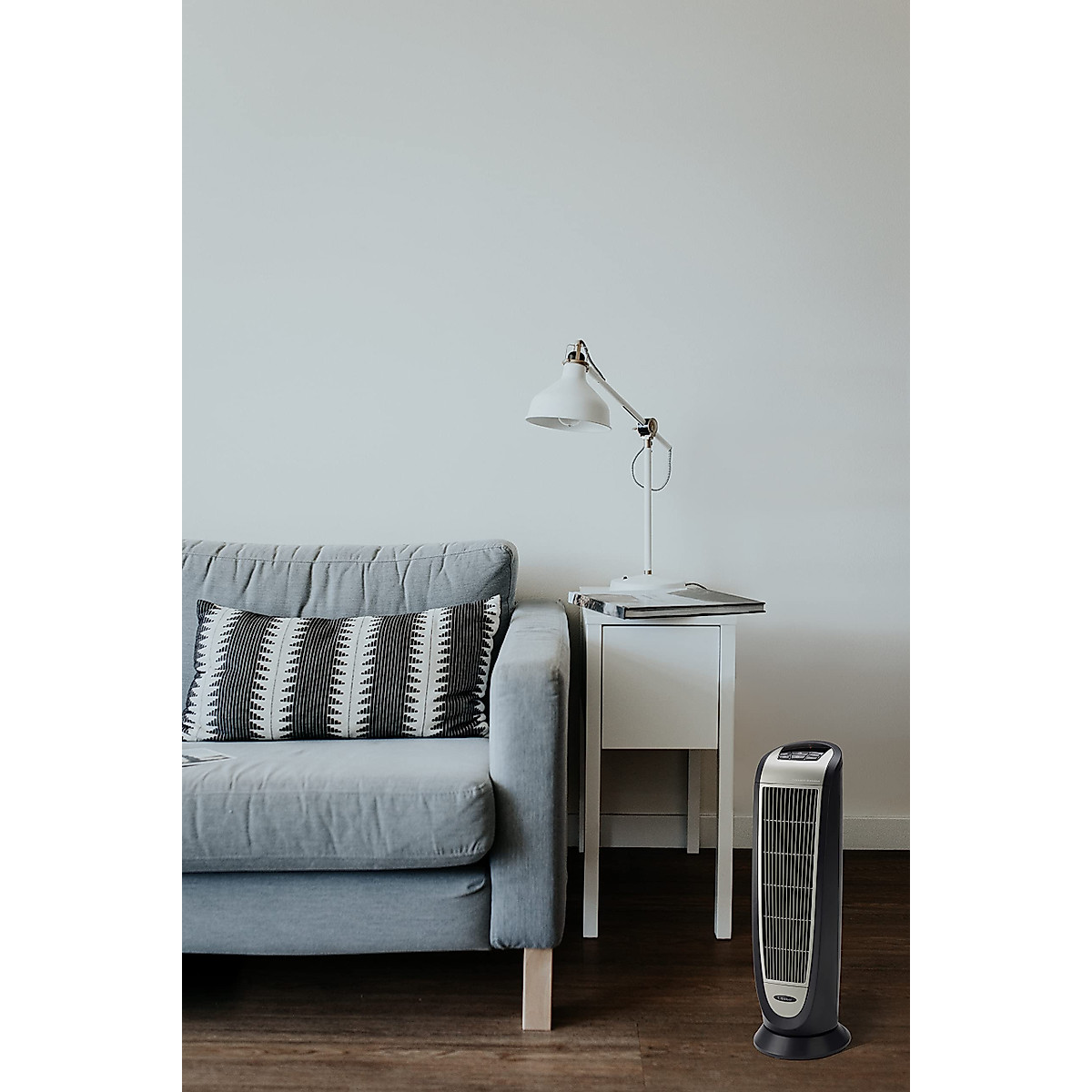 Lasko Portable Electric 1500 Watt Room Oscillating Ceramic Tower Space Heater with Remote, Adjustable Thermostat, Digital Controls, and Timer, Black