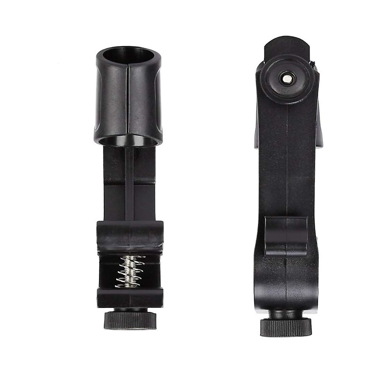 Drum Mircophone Clips Adjustable Mic Mount Snare Rim Clamp Holder, Black 2 Packs