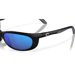 Costa Del Mar Man Sunglasses Matte Black Frame - Blue Mirror Lenses - 61MM
