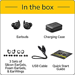 Jabra Elite Sport Earbuds – Waterproof Fitness & Running Earbuds with Heart Rate and Activity Tracker, True Wireless Bluetooth Earbuds with Superior Sound, Advanced Connectivity and Charging Case