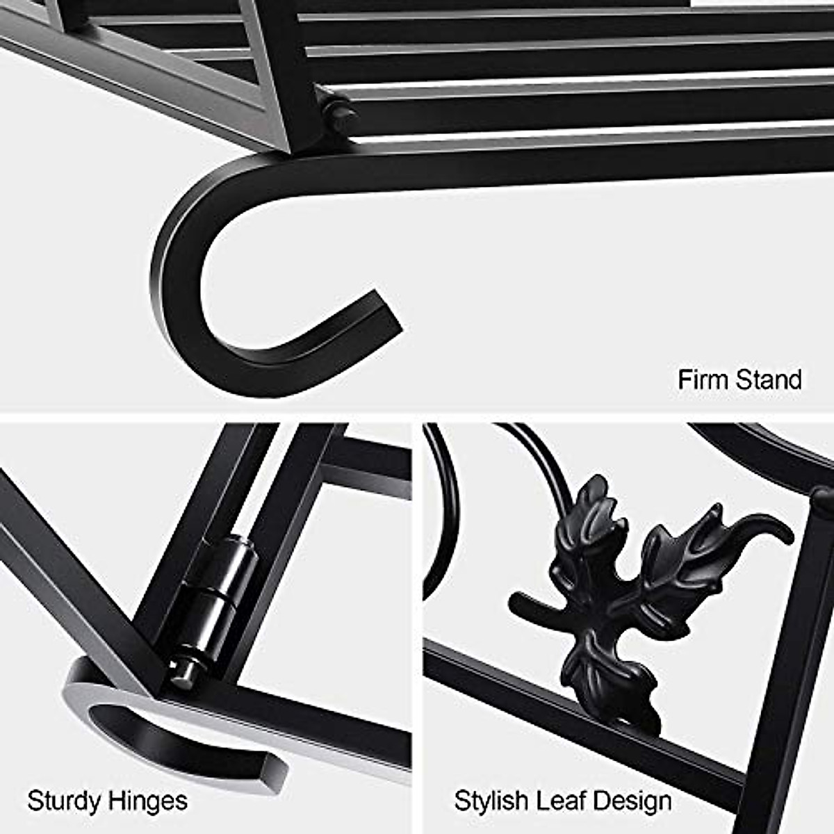 Amagabeli Fireplace Tongs Bundle Firewood Holder