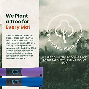 JadeYoga Level One Yoga Mat - Secure Grip, Comfortable & Durable Exercise Mat for Beginners - Portable Padded Mat - Fitness Mat for Yoga, Pilates, Stretching, Home Workout and More (Classic Blue)