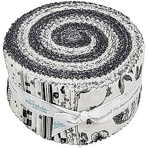 My Mind's Eye Fleur Noire Rolie Polie 40 2.5-inch Strips Jelly Roll Riley Blake Designs RP-12520-40
