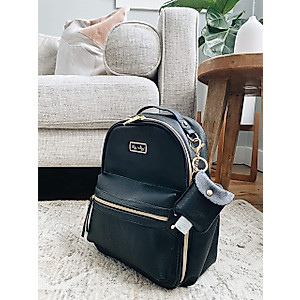 Itzy Ritzy Hand Sanitizer Holder; Fits 2-Ounce Bottles of Hand Sanitizer (Not Included); Clips to Diaper Bag, Purse or Travel Bag, Black