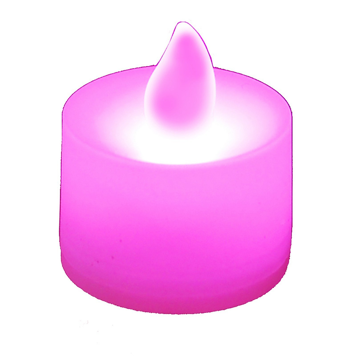 LumaBase Battery Operated Tea Light Candles, Purple - Set of 12