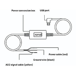 70mai Hardwire Kit, 10ft Micro USB for 70mai Car Dash Cams, 12V-30V to 5V/2.4A, Low Voltage Protection, 24 Hour Parking Surveillance Power Supply for 70mai Car Dash Cameras