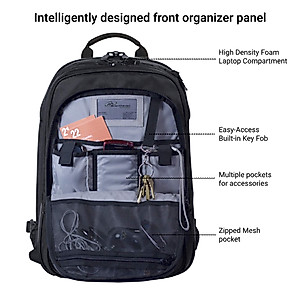 Brenthaven Metrolite Travel Backpack Fits 15.6 Inch Chromebooks, Laptops, Tablets, Plane Carry On Bag - Black, Durable, Rugged Protection from Impact and Compression