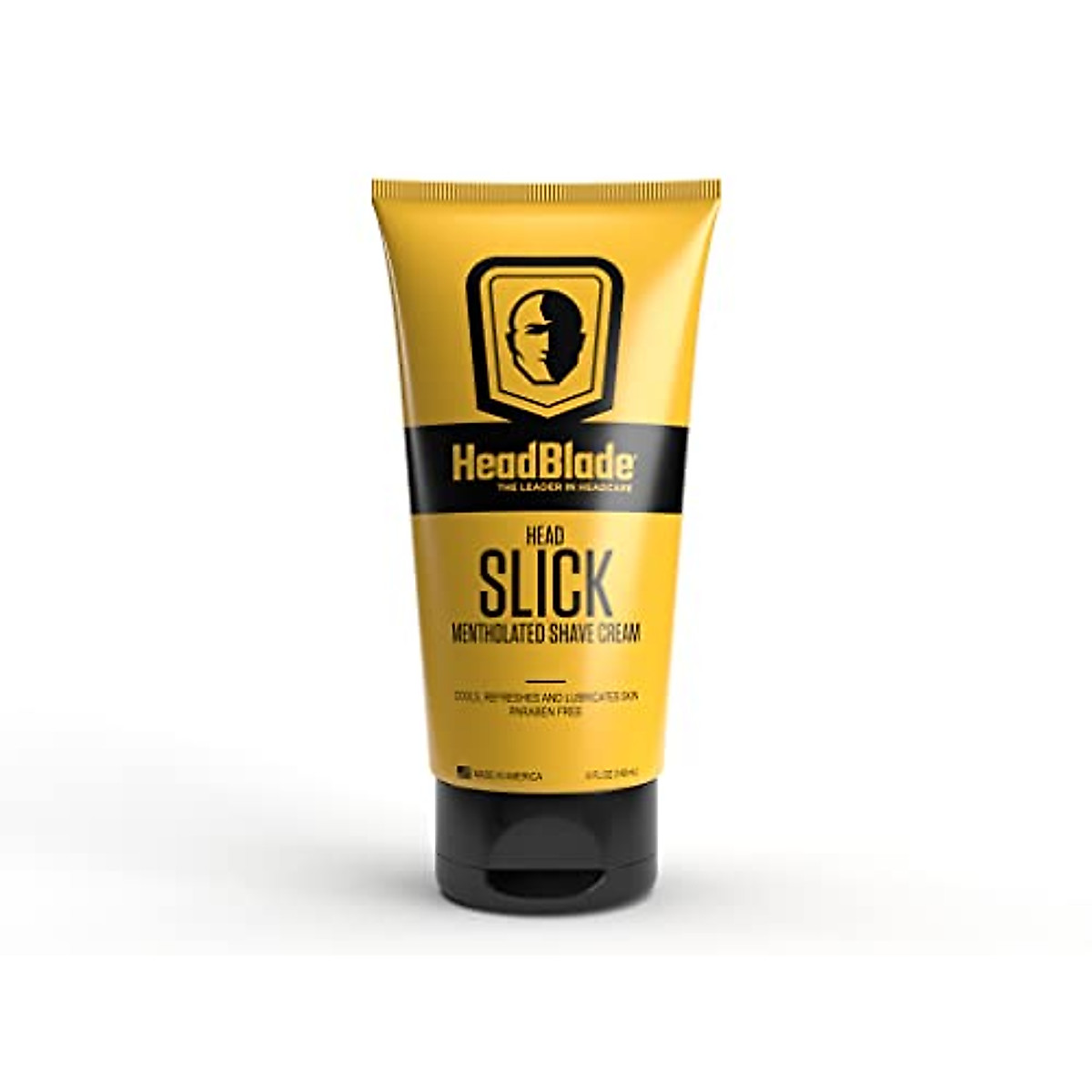 HeadBlade HeadSlick Shave Cream 5 oz for Smooth Head shaving for Bald Men, Helps with Irritation, Redness, & Razor Burn
