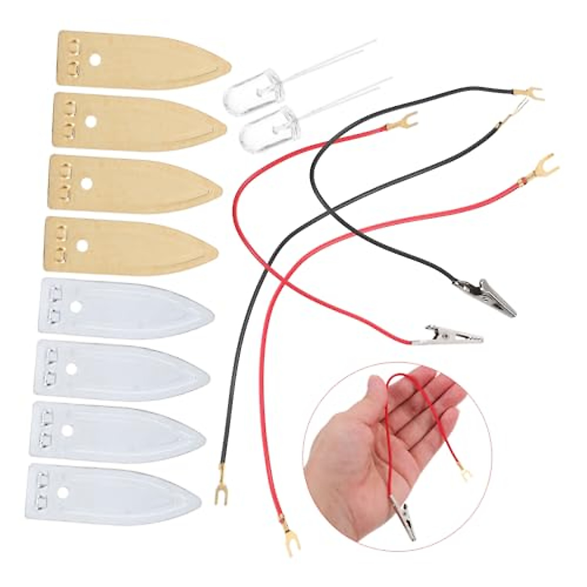 Gatuida 1 Set Battery Experiment Kit Experiment Tools Copper Anode Fruit Battery Experiment Supplies Fruit Battery Experiment Plates Electrode Material Copper Plate Electrode Strips Zinc