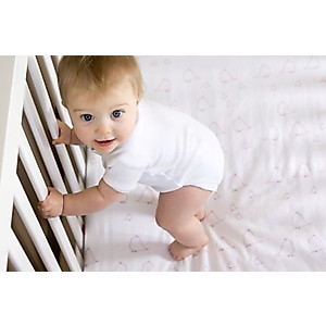 SwaddleDesigns Fitted Crib Sheet/Toddler Sheet, Baby Sleeps Better on Softest Cotton Flannel, Made in USA, Elephant and Pastel Blue Chickies