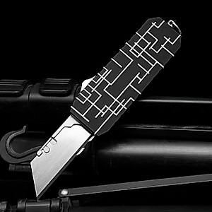 WARHERO Aluminum Alloy Utility Knife with Clip Multifunctional EDC Box Cutter Outdoor Pocket Knife 10pcs Carbon Steel Blades