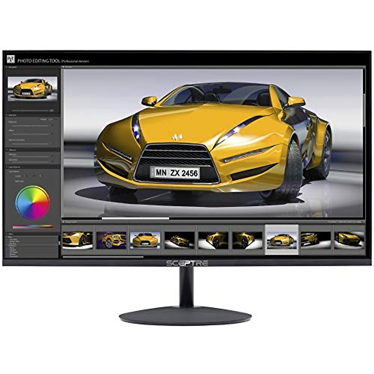 Sceptre 22" Frameless Ultra Thin 1080P LED Monitor Up to 75Hz HDMI VGA Speakers, Freesync Compatible Machine Black 2020 (E225W-1920RS)