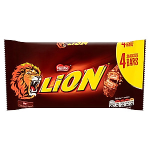 Original Lion Chocolate Bars Candy Pack Imported From The UK England Filled Wafer With Caramel And Cereals Covered With Milk Chocolate The Very Best Of British Chocolate Candy