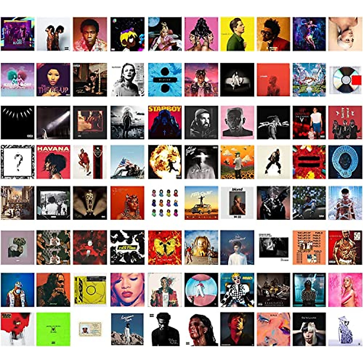 HyeeMiZine 80 Pcs Posters Wall Collage Kit,Big Album Cover Posters,Posters for Room,Music Posters,Rap Posters,Rapper Posters,Wall Posters,Cool Posters for Bedroom,Album Music Posters for Room 6x6 Inch