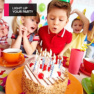 144 Count Birthday Candles, Multi-Color Spiral Candles Bulk Pack, Birthday Candles for Cake and Cupcakes, Candles for Birthday Parties, Holidays, and More! Green, Pink, White, Yellow & Blue