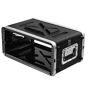 Seismic Audio - SALWR4S - Lightweight 4 Space Compact ABS Rack Case - 4U PA DJ Amp Effects Shallow Rack Case