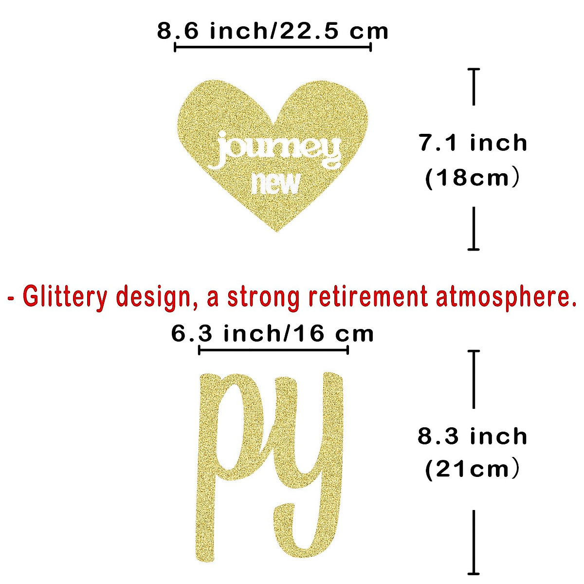 KOKAR Happy Retirement Decorations – Gold Happy Retirement Banner, Paper Pom Poms, Hanging Swirls and Glitter Circle Dots Garland for Retirement Party Decorations