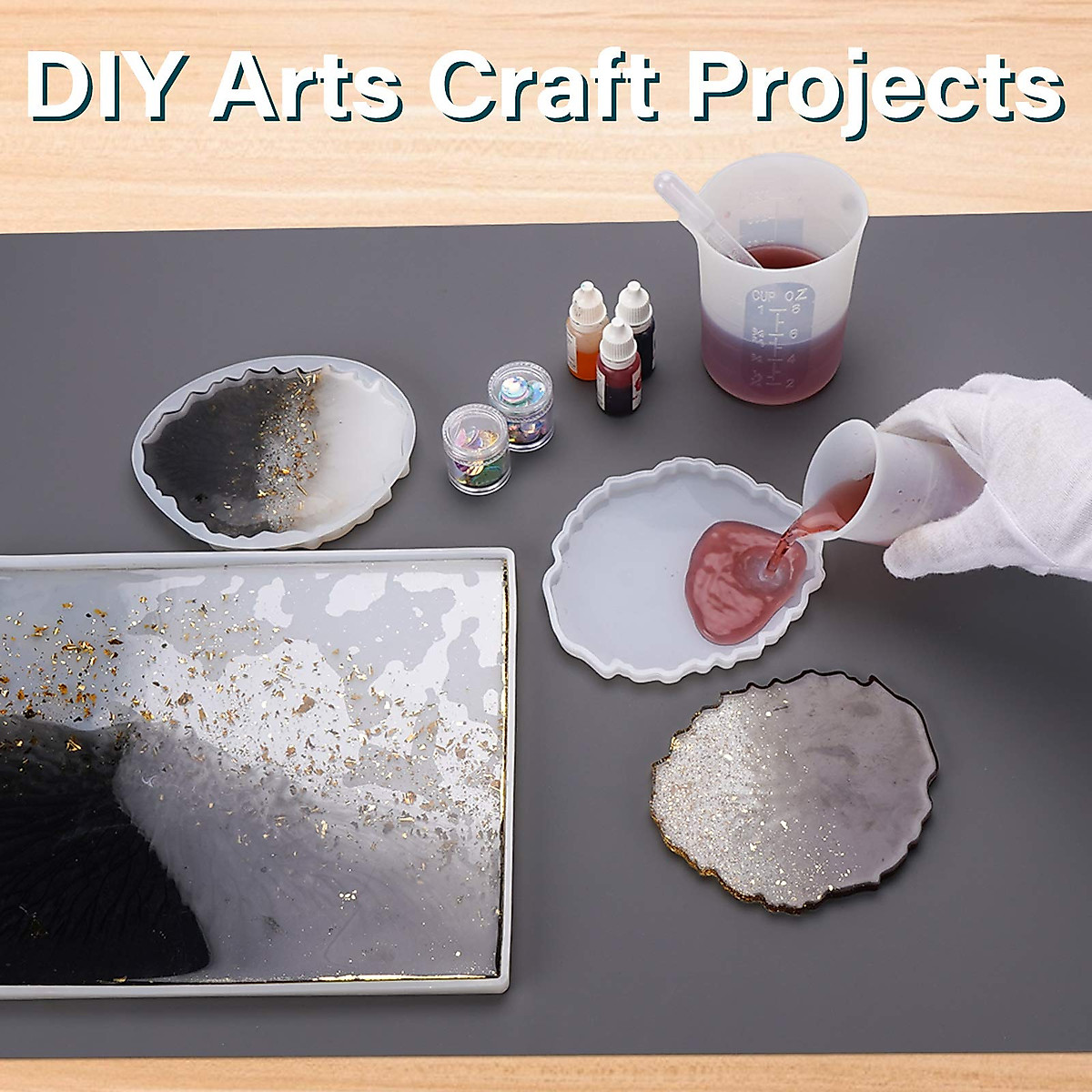 Gartful Silicone Mat Dark Gray 27.6" x 19.7", Silicone Craft Sheet Large, Silicone Pad Desk Work Mat, Countertop Protector, Table Placemat, Resin Casting Molds Mat, Nonstick Nonskid