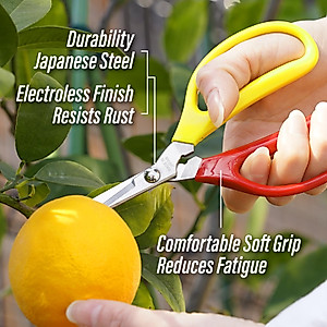 SUIZAN Japanese Trimming Scissors 6” Professional Garden Plant Flower Shears for Gardening Tools