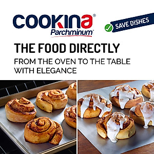 COOKINA Parchminum Reusable Presentation and Cooking Mat - 100% Non-Stick, Easy to Clean Cooking Sheet for Gas, Electric, Toaster and Convection Ovens