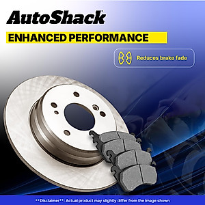 AutoShack Brake Rotors with Brake Pads Rear Brake Rotor & Pad Replacement Kit for INFINITI QX60 Q50 JX35 FX35 M37 Q60 QX70 FX37 M56 M35h FX45 Q70L Nissan Quest Murano Pathfinder V6 PCDR4135041350905