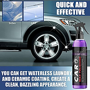 3 in 1 High Protection Quick Car Coating Spray,Car Paint Restorer Wax Polishing Agent with Sponge (100ML)