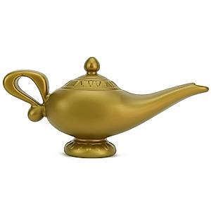 Skeleteen Arabian Genie Oil Lamp - Aladdin's Gold Magic Genie Lamp Costume Accessory - 1 Piece