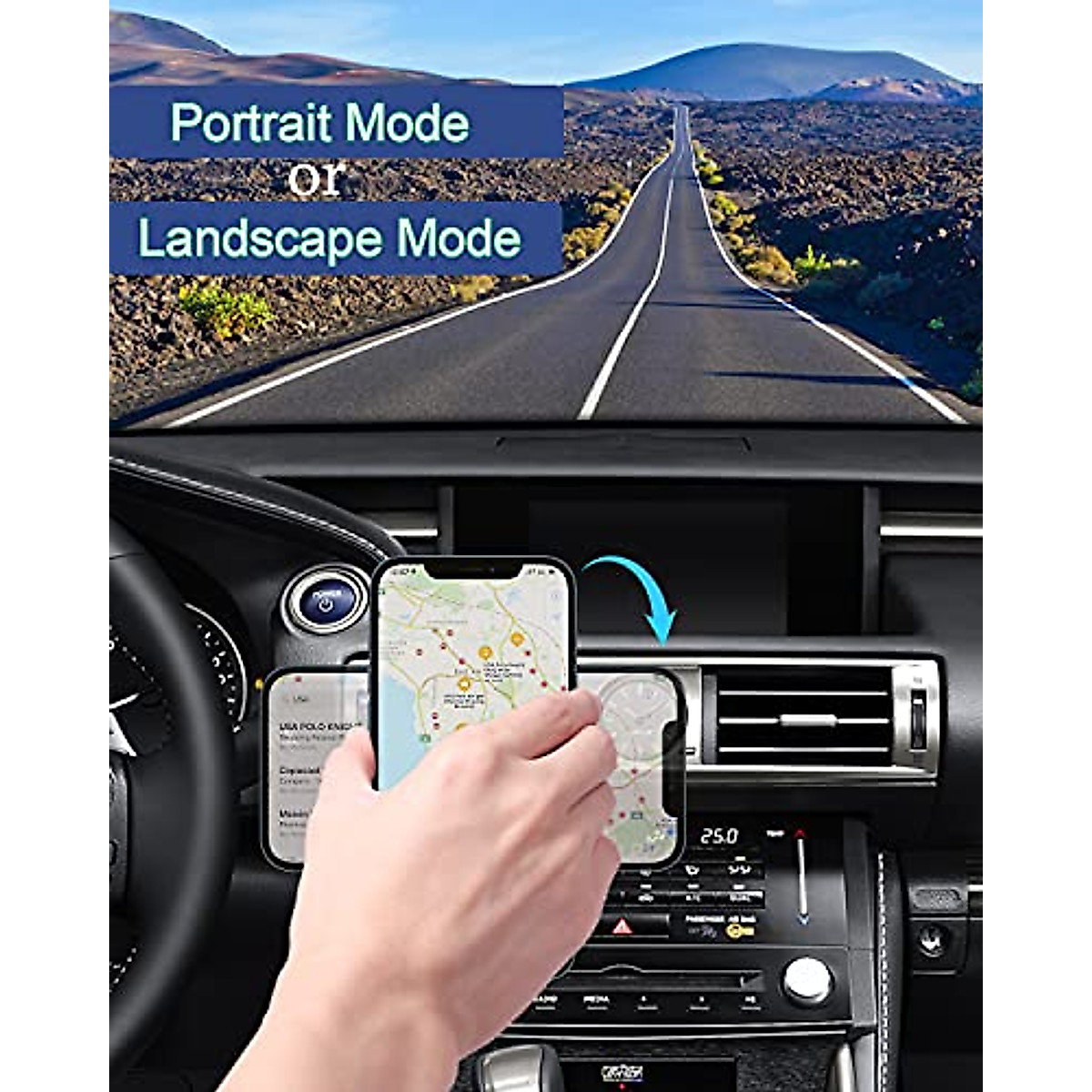 Mag-Safe Car Charger Mount, Auto-Alignment Air Vent Dashboard Magnetic Wireless Car Charger Mount for iPhone 13/13 Pro Max/13 Pro/13 Mini/iPhone 12 Pro Max/Pro/Mini iPhone 14 Series(with 18W Adapter)