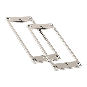 Metal Flat Electric Guitar Humbucker Pickup Ring, Frame Mounting Ring, Bridge Neck Pickups Cover Frame Replacement Part, Pack of 2 (chorme)