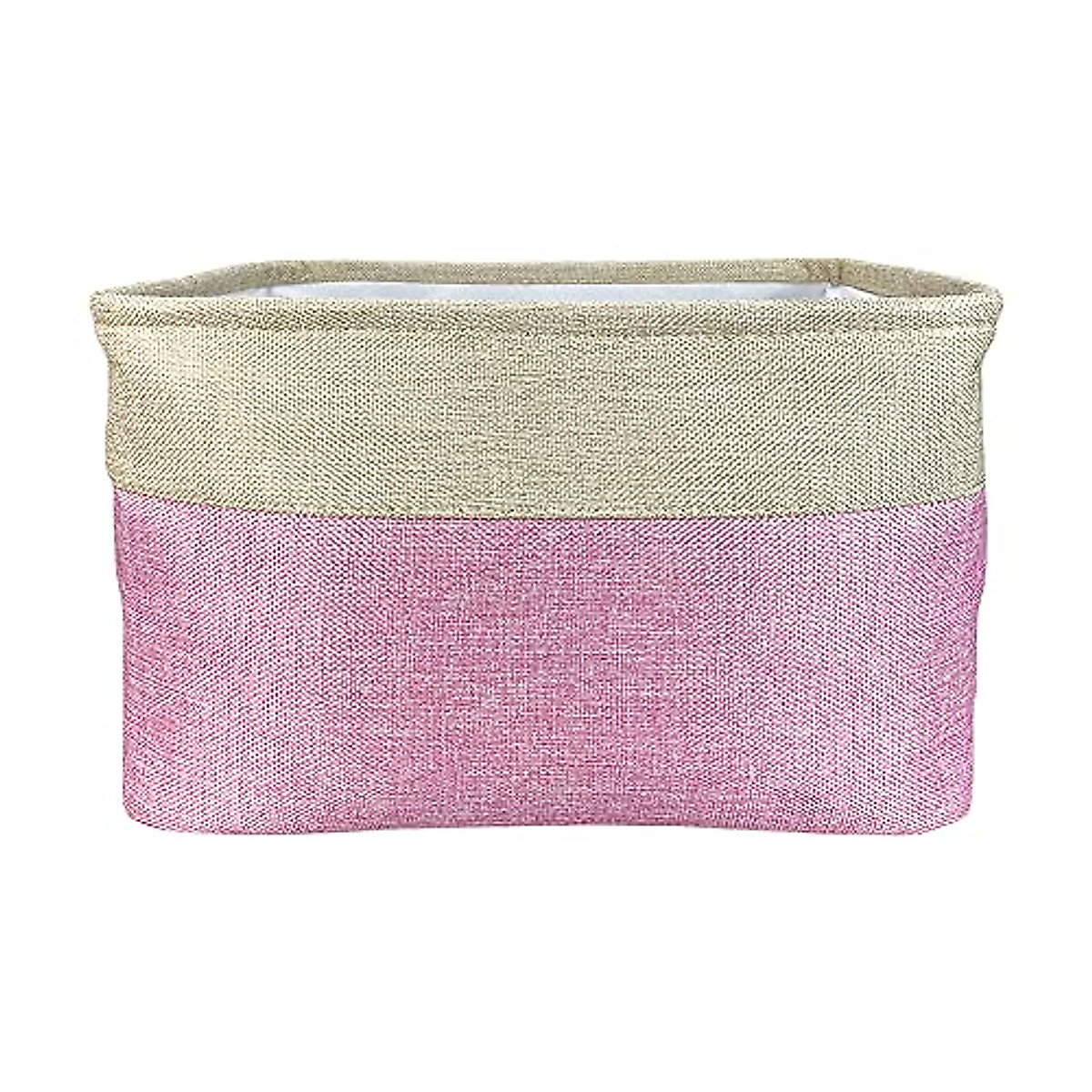 MALIHONG Custom Foldable Storage Basket with Lovely Dog English Springer Spaniel Collapsible Sturdy Fabric Pet Toys Storage Bin Cube with Handles for Organizing Shelf Home Closet, Pink and White