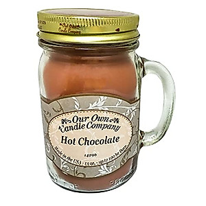 Our Own Candle Company Hot Chocolate Scented 13 Ounce Mason Jar Candle