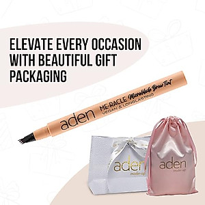 aden Microblading Eyebrow Pen – Brow Tint – Smudge Proof, Waterproof, Defined Micro Hair-Like Brows for Long-Lasting Wear - Made In Italy (02 Soft brown)