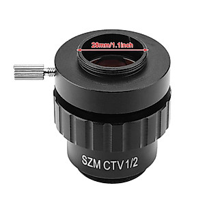 Stereo Microscope High Eyepiece 0.5X C-Mount Objective Lens 1/2 CTV Adapter for Video Digital Camera Trinocular Stereo MICR