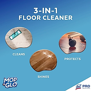 Mop & Glo Multi-Surface Floor Cleaner, Lemon Scent, 64 Oz Bottle, Case Of 6