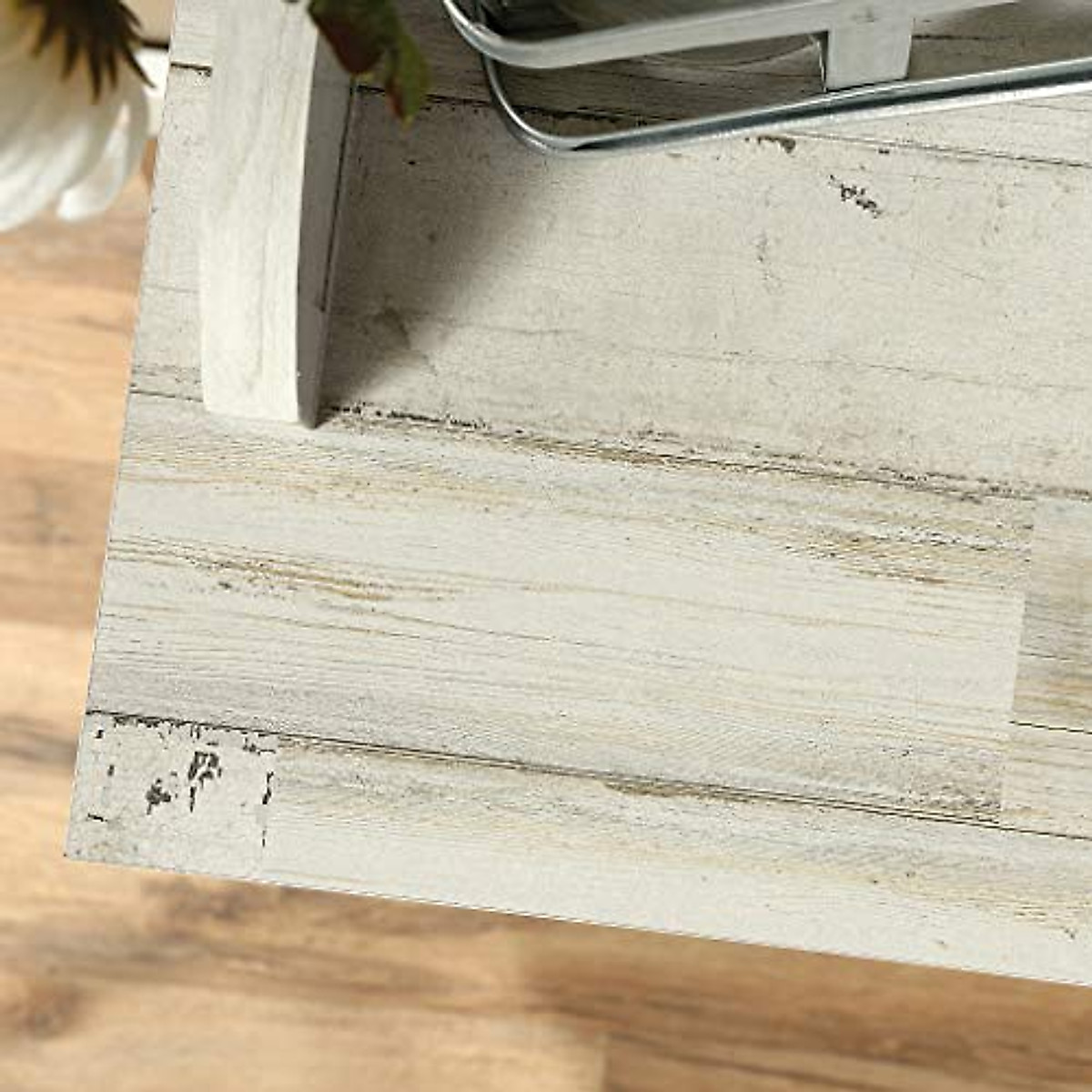 Sauder Barrister Lane Bookcase, L: 53.15" x W: 12.13" x H: 47.52", White Plank finish