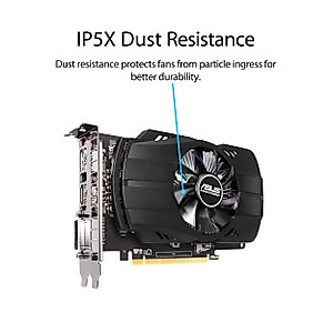 ASUS Phoenix AMD Radeon RX 550 Graphics Card (PCIe 3.0, 2GB GDDR5 Memory, HDMI, DisplayPort, DVI-D, FreeSync, IP5X Dust Resistant, Dual Ball Fan Bearings, Auto-Extreme, Compact Design)