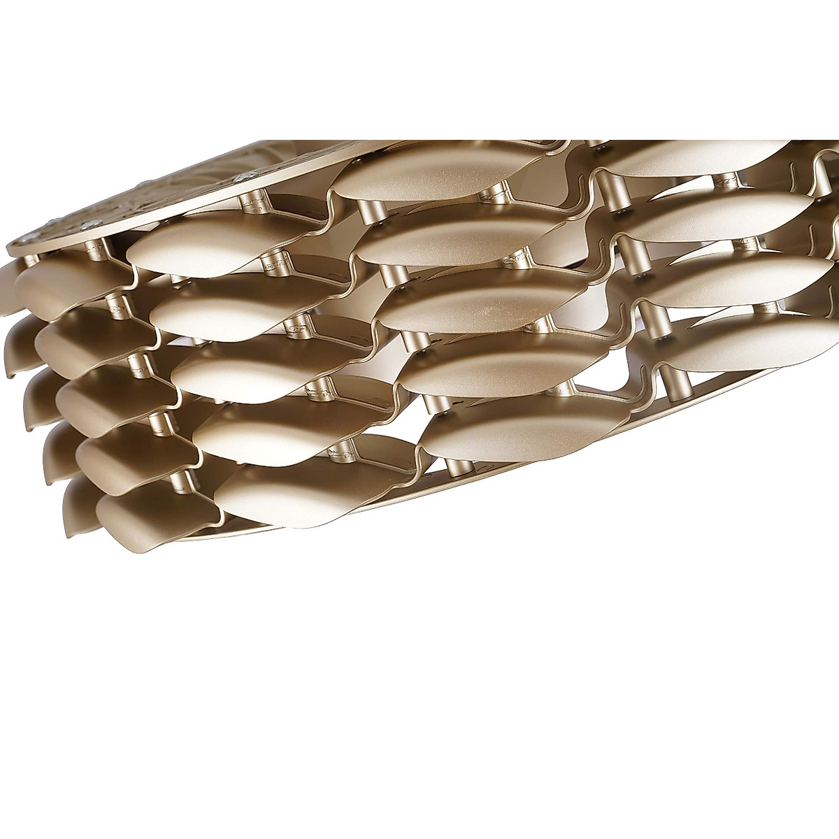 Todays Fans Oceano Bladeless Ceiling Fan, 6 Speeds with LED Light, 23" (Gold)