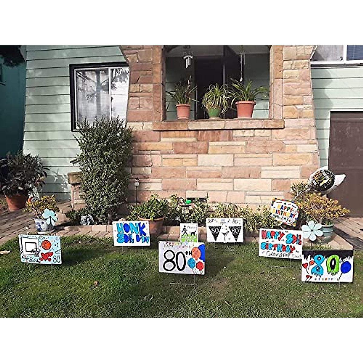 Blank Yard Signs with Stakes 3 Pack, 12x18" White Corrugated Plastic Lawn Sign for Outdoor Garage Sales, Parties, Businesses, Clinics, Real Estate, Construction, Political, Graduations, Birthday Decor